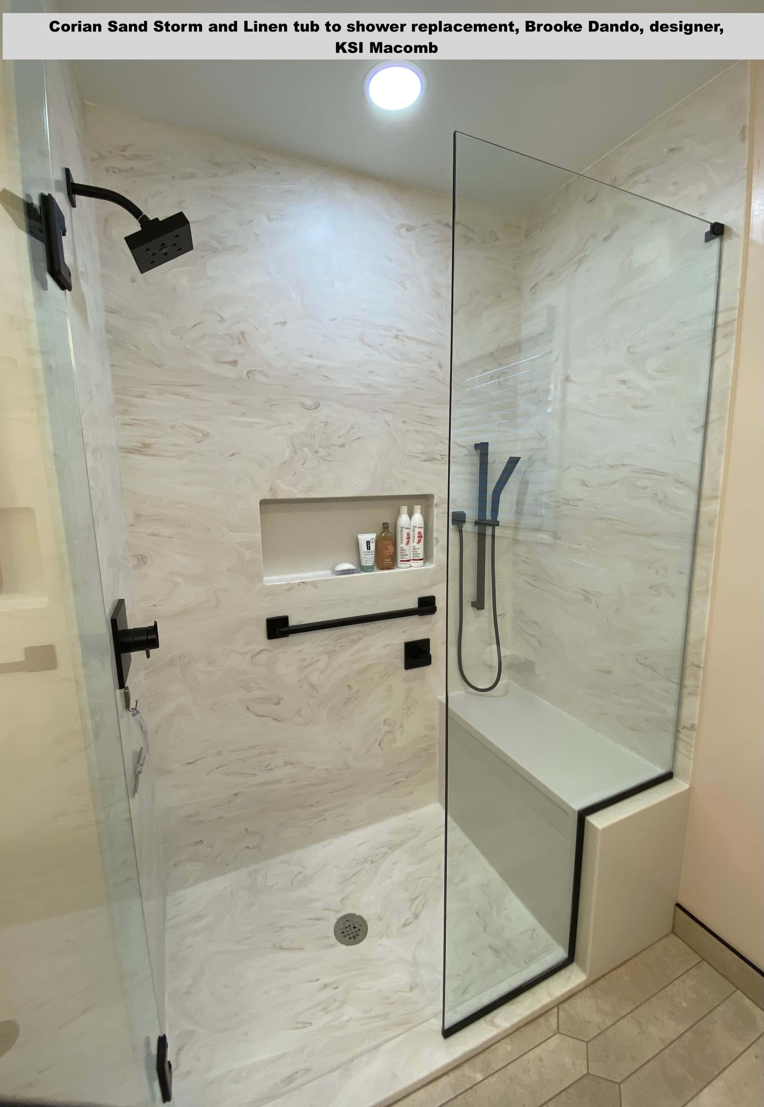 Solid Surface Showers